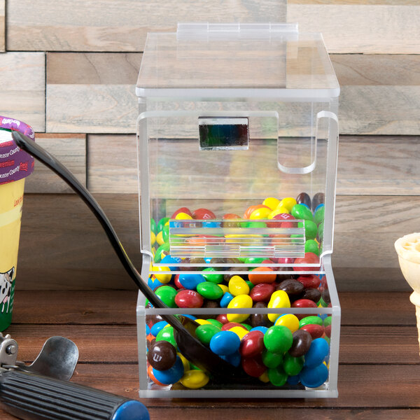 Cal-Mil 927-N Stackable Topping Dispenser with Lid Notch - 4" x 11" x 7"