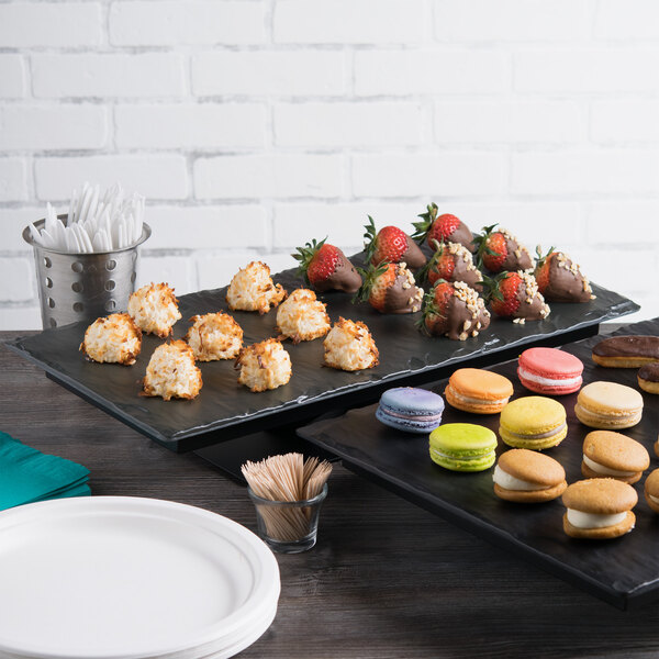 Elite Global Solutions M1020 Fo Slate Rectangular Faux Black Slate ...