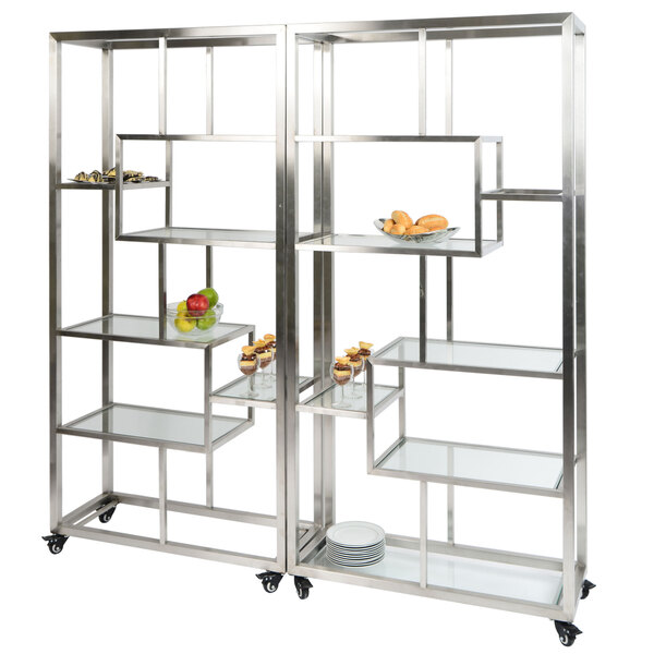 Eastern Tabletop ST1760 71" x 14" x 73" Square Stainless Steel Rolling ...
