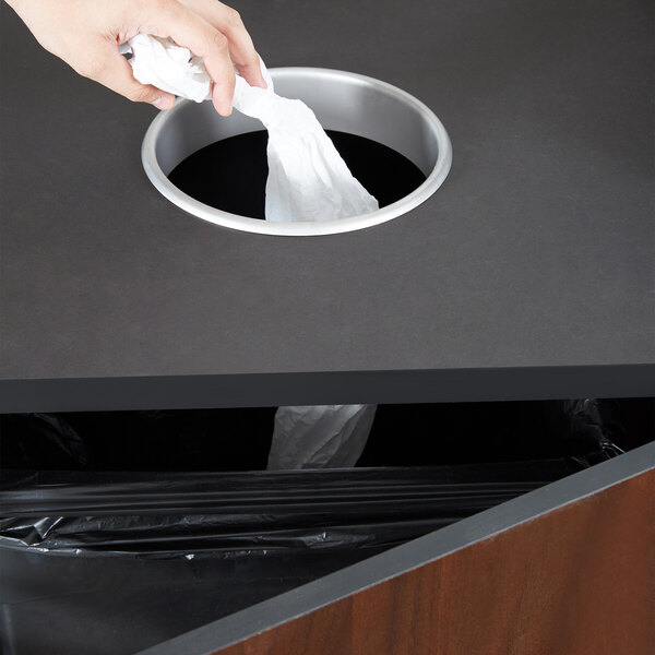 Vollrath 8Y802 8 3/4" x 2" Round Stainless Steel In-Counter Trash Chute