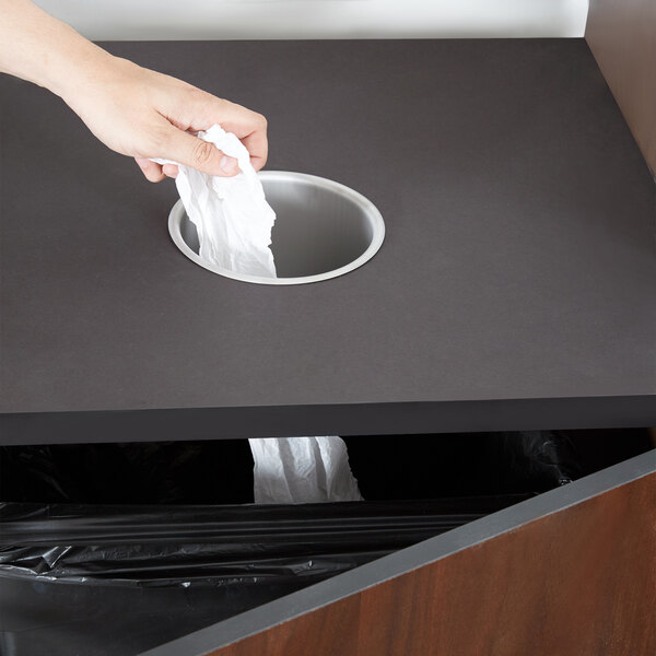 Vollrath 3Y0505 6 9/16" x 5" Round Stainless Steel In-Counter Trash Chute