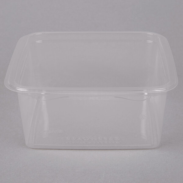 Fabri-Kal GS6-1 Greenware 32 oz. 1-Compartment Clear PLA Plastic ...