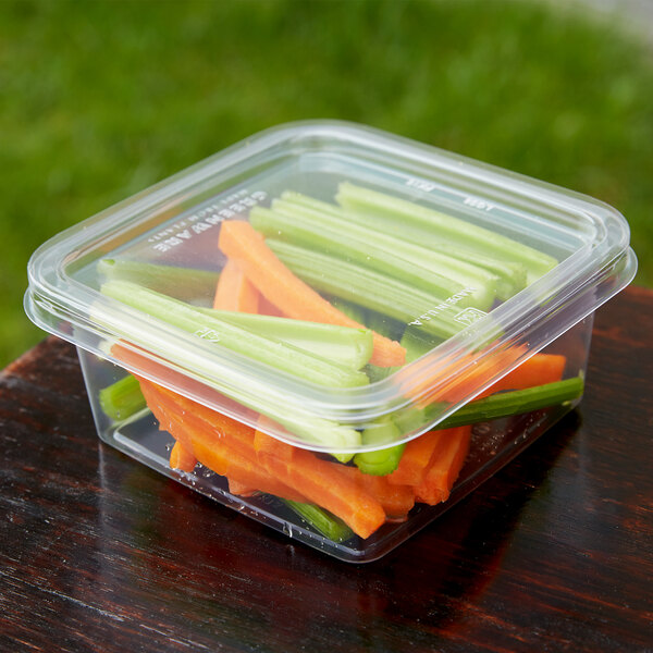 Fabri-Kal GS6-1 Greenware 32 oz. 1-Compartment Clear PLA Plastic ...