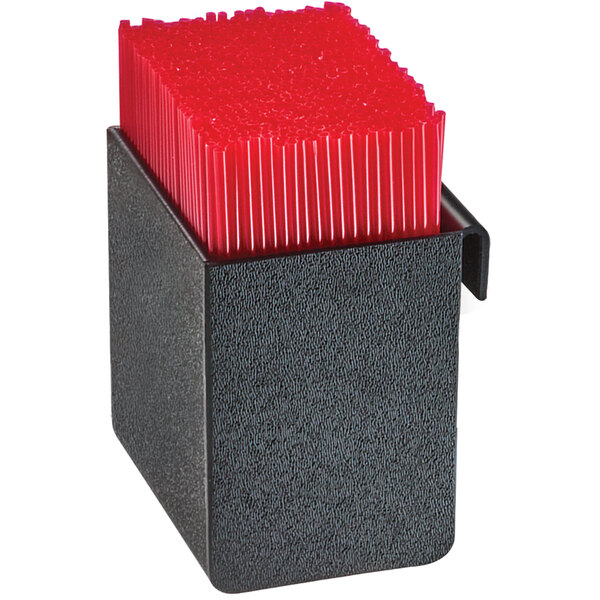 Cal-Mil 3573-13 Black Slanted Organizer Plastic Stir Stick Holder - 3 1 ...