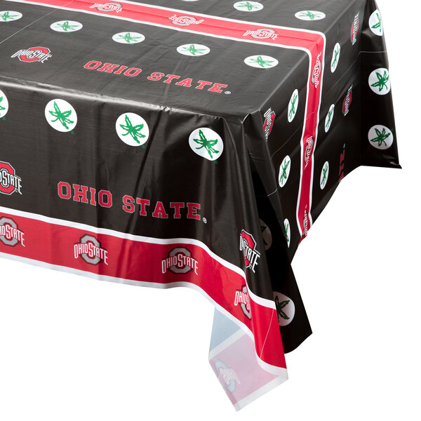 Creative Converting 318563 54" x 108" Ohio State University Plastic ...
