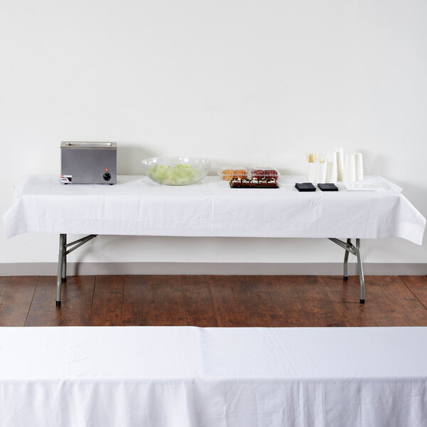 Hoffmaster 210130 54" x 108" White Cellutex Tissue / Poly Paper Table ...