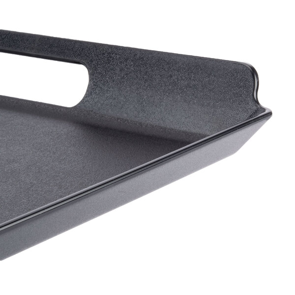 GET RST-1523-BK 21 1/4" x 15 1/4" Black Plastic Non-Skid Room Service Tray