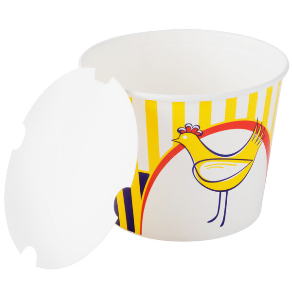 Choice 85 oz. Chicken Bucket with Lid - 100/Case