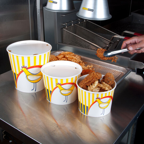 Choice 85 oz. Chicken Bucket with Lid - 100/Case