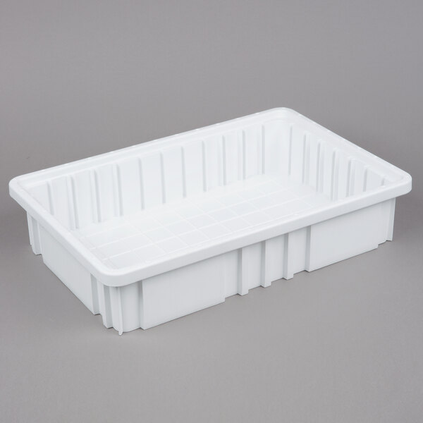 Metro MTB92035W 17" x 11" x 4" White Divider Tote Box