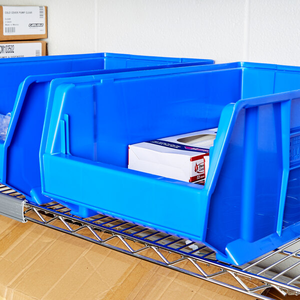Metro MB30281B Blue Stack Bin 20" x 12 3/8" x 6"