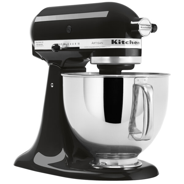 KitchenAid KSM150PSOB Artisan Series Onyx Black 5 Qt. Tilt Head ...