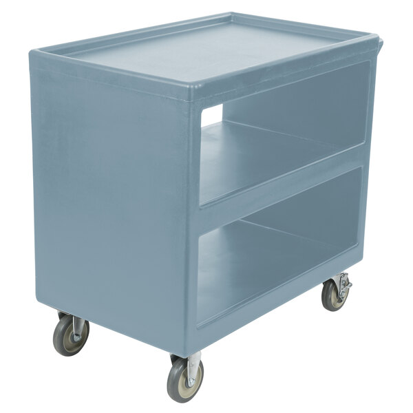 Cambro BC235 Slate Blue Three Shelf Service Cart - 37 1/4" x 21 1/2" x ...