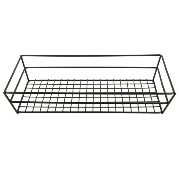 American Metalcraft GCRB2613 Black Grid Rectangular Basket - 13" x 6" x ...