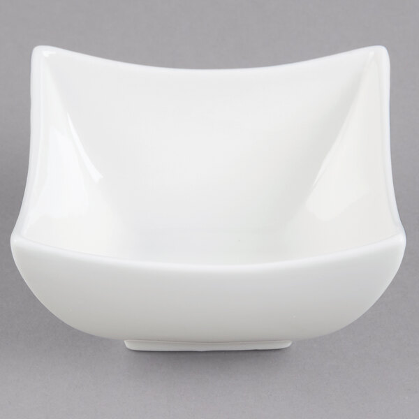 Arcoroc R0735 Appetizer 4.5 oz. White Square Porcelain Dish by Arc ...