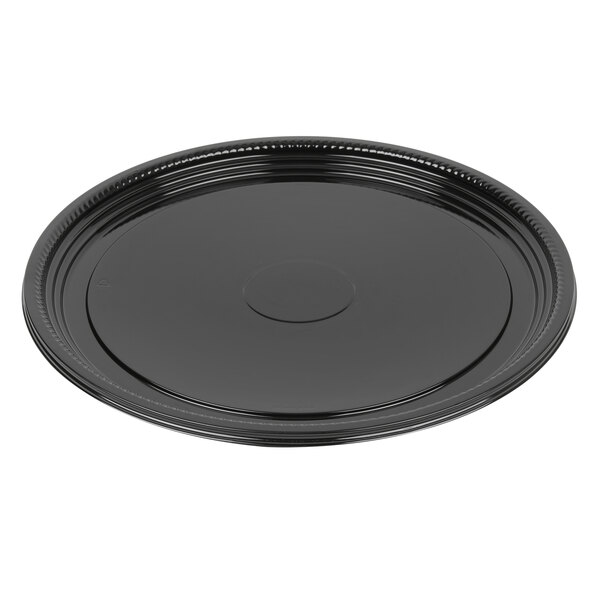 WNA Comet A516PBL Caterline Casuals 16" Black Round Catering Tray - 25/Case