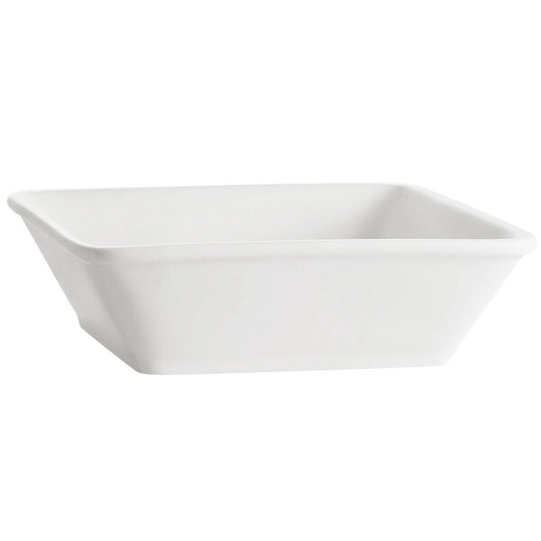 CAC F-CB6 Paris French 10 oz. Bone White Deep Square Porcelain Bowl ...