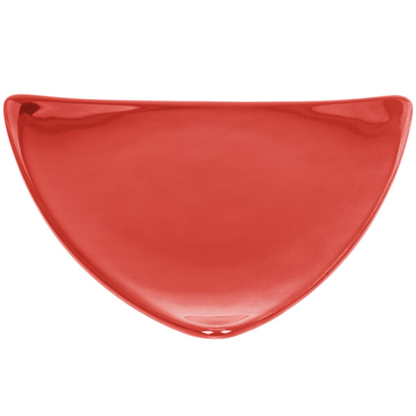 CAC TRG-23RED Festiware Triangle Flat Plate 12 1/2" - Red - 12/Case