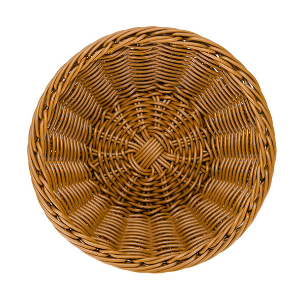 GET WB-1501-H 9 1/2" x 3 1/2" Designer Polyweave Honey Round Basket