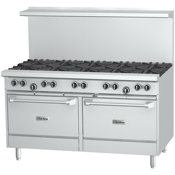 U.S. Range U60-6G24RR Natural Gas 6 Burner 60" Gas Range with 24 ...