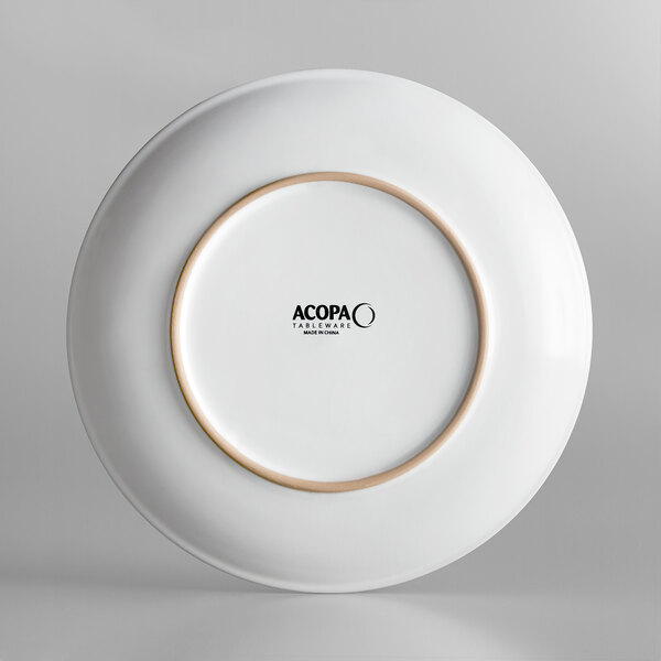 Acopa 8" Round Bright White Coupe Stoneware Plate - 24/Case