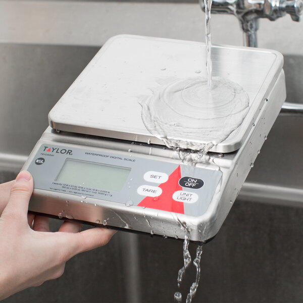 Taylor TE10SSW 10 lb. Waterproof Digital Portion Control Scale