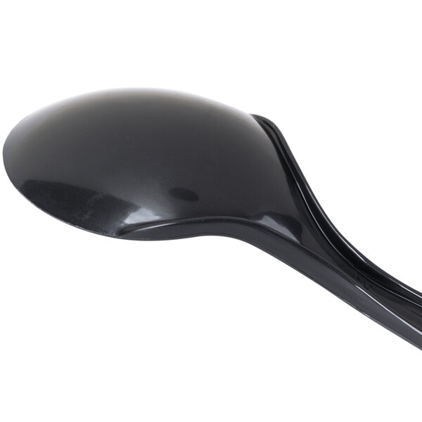 WNA Comet Classicware EcoSense 6 1/8" Heavy Weight Black Plastic Spoon - 50/Pack
