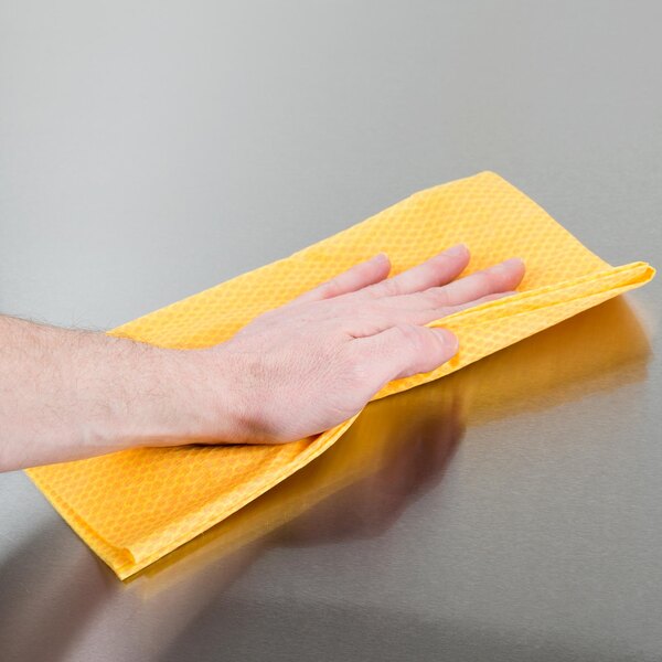Chicopee 0416 Stretch'n Dust 24" x 24" Orange Medium-Duty Dusting Cloth ...