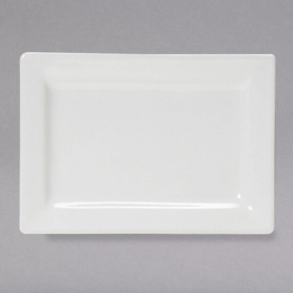 Tuxton BWH-0803 8" x 5 1/2" White Rectangular China Plate - 12/Case