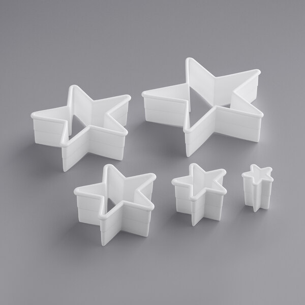 Ateco 5750 5-Piece Plastic Plain Star Cutter Set