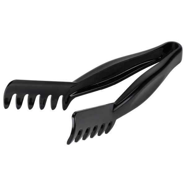 Cambro TGA8110 Lugano 8" Black Angled Plastic Spaghetti Tongs