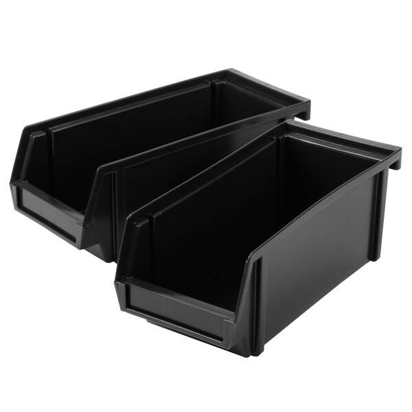 Vollrath 4841-06 Traex® Black Self-Serve Condiment Bin Stand Set with 2 ...