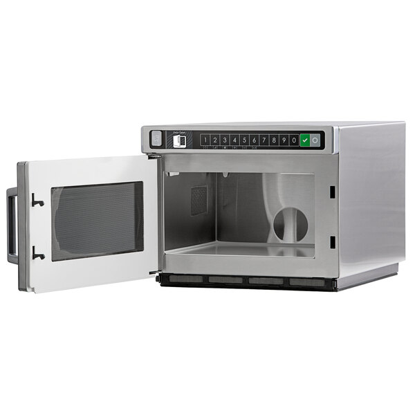 Amana HDC12A2 Heavy Duty Stainless Steel Commercial Microwave with Push ...
