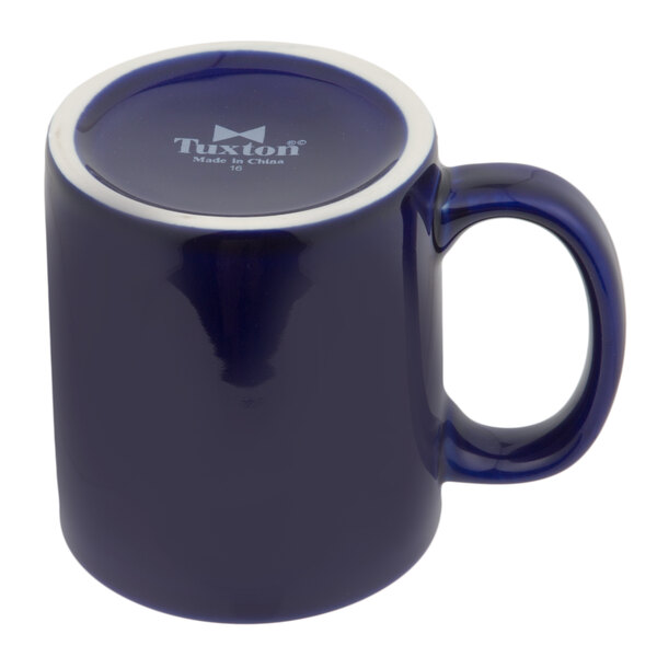 Tuxton Cobalt Blue Coffee Mugs in Bulk (24/Case, 12 oz.)