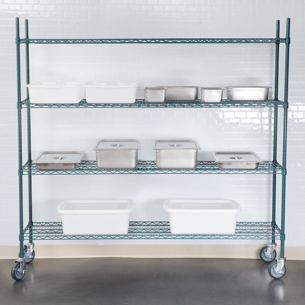 Regency 18" x 72" NSF Green Epoxy Wire Shelf