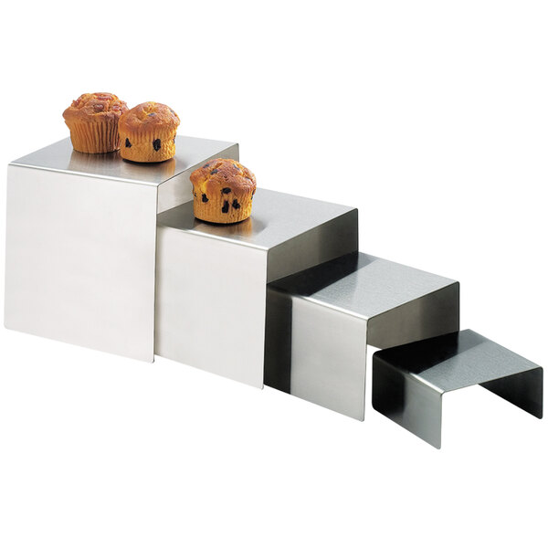 Cal-Mil 239-4 6" x 4" Stainless Steel Open Square Riser