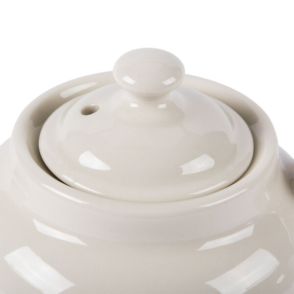 Hall China 210CWHA Ivory (American White) Boston Teapot Replacement Lid ...