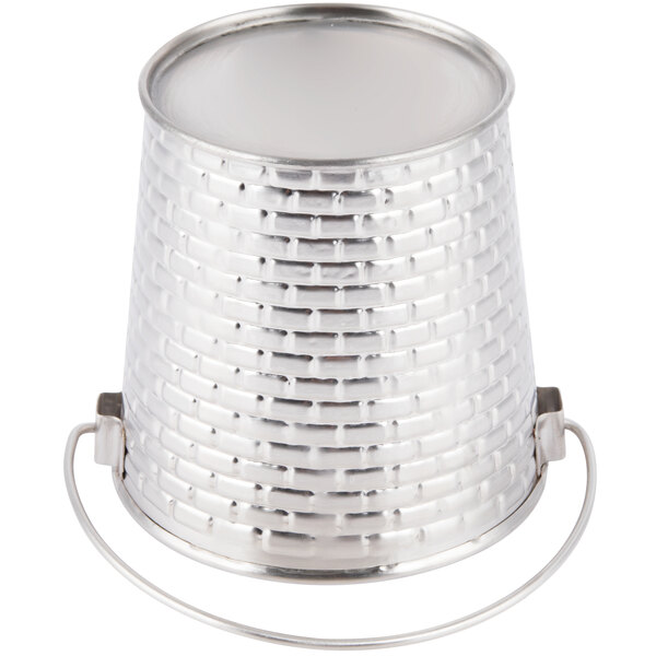 Tablecraft GTSS44 Brickhouse 16.5 oz. Round Stainless Steel Serving Pail