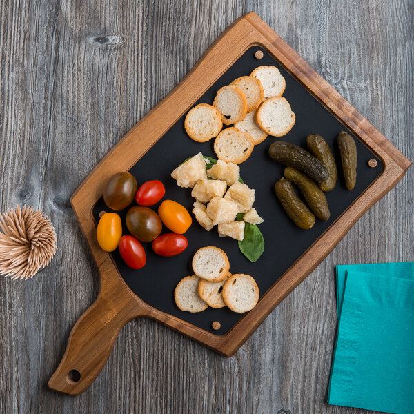 Tablecraft UCW10 15 3/4" x 9" Rectangular Acacia Wood Underliner ...