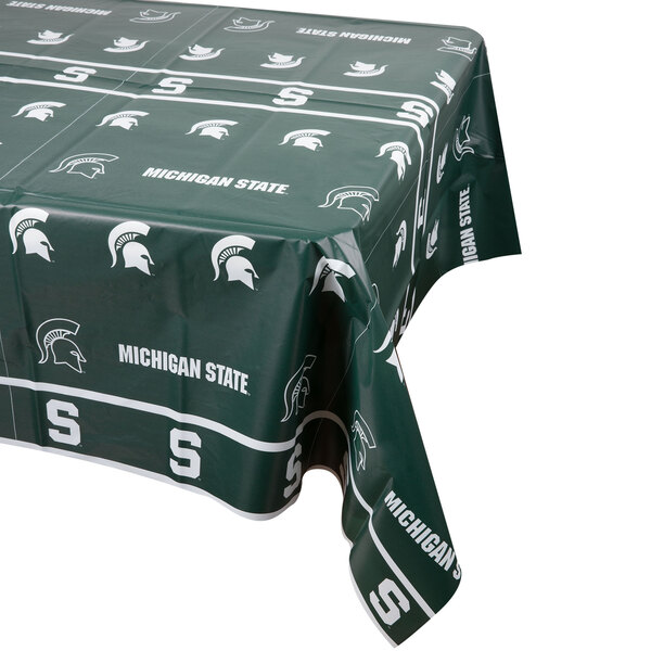 Creative Converting 724716 54" x 108" Michigan State University Plastic ...