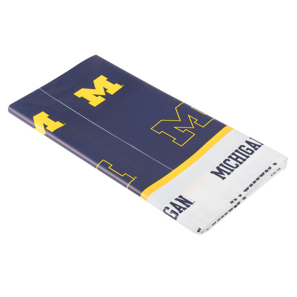 Creative Converting 331399 54" x 108" University of Michigan Plastic ...