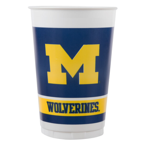 Creative Converting 331401 20 oz. University of Michigan Plastic Cup ...