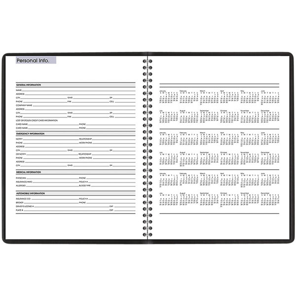 At-A-Glance G52000 DayMinder 8" x 11" Black January 2025 - December ...