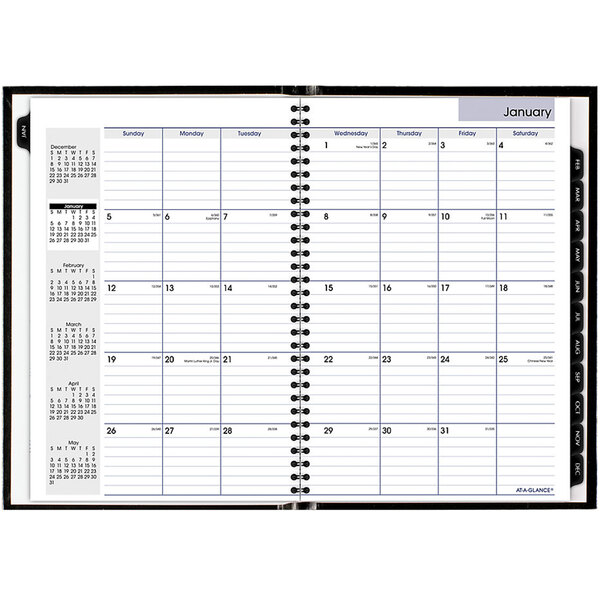DayMinder G470H00 Premiere 7 7/8" x 11 7/8" Black December 2024 ...