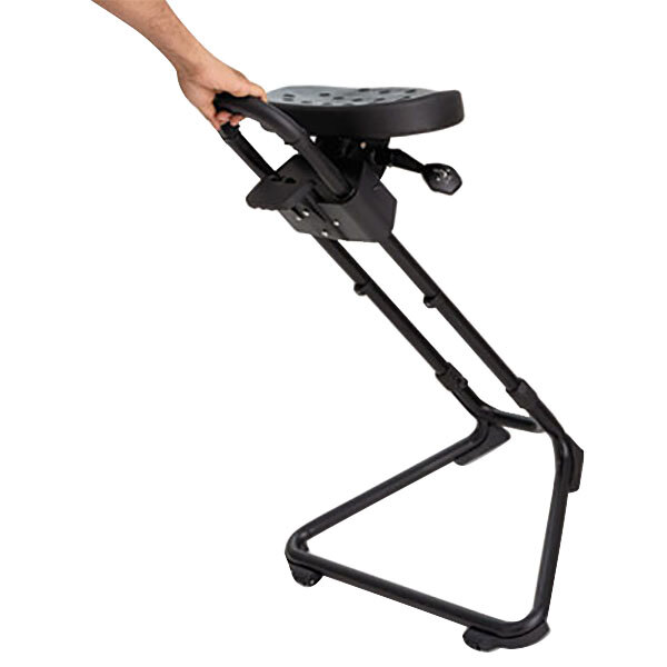 Alera Plus ALESS600 SS Series Black Adjustable Sit / Stand Stool