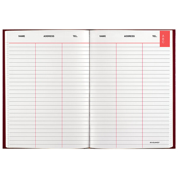 At-A-Glance SD38713 5" x 7 1/2" Red 2025 Daily Reminder Diary