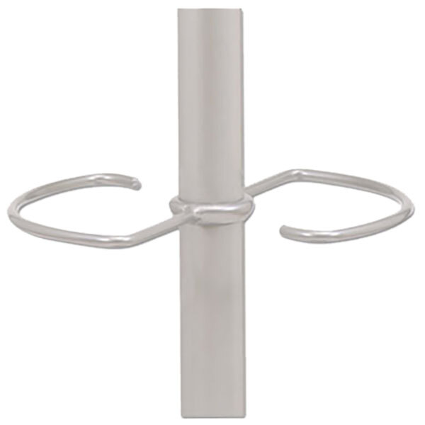 Alba PMWAVE 18 7/8" x 14" x 68 1/2" Silver Wavy Coat Tree | Alba ABAPMWAVE