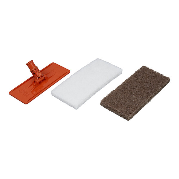 3M 6472 Doodlebug 9" x 3 3/4" Orange Pad Holder Kit with Pads