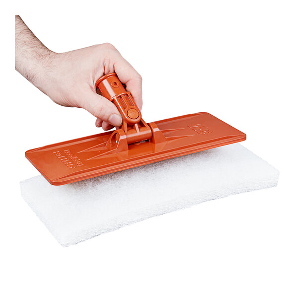 3M 6472 Doodlebug 9" x 3 3/4" Orange Pad Holder Kit with Pads