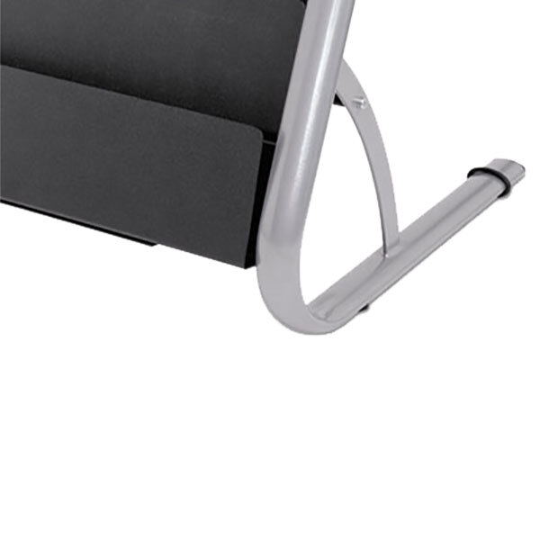 Alba DDEXPO8 Silver and Black 16-Pocket Display Rack - 23" x 19 5/8" x ...